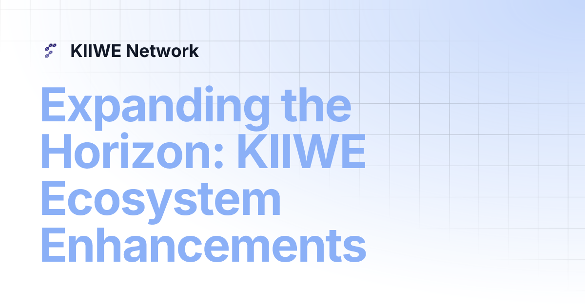 Expanding the Horizon: KIIWE Ecosystem Enhancements | KIIWE Network